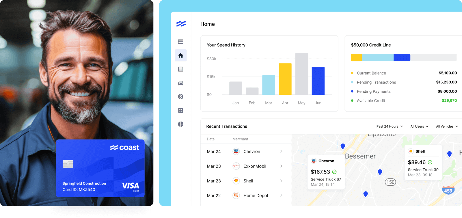 Coast | Fuel Cards & Gas Cards for Fleets Of All Sizes